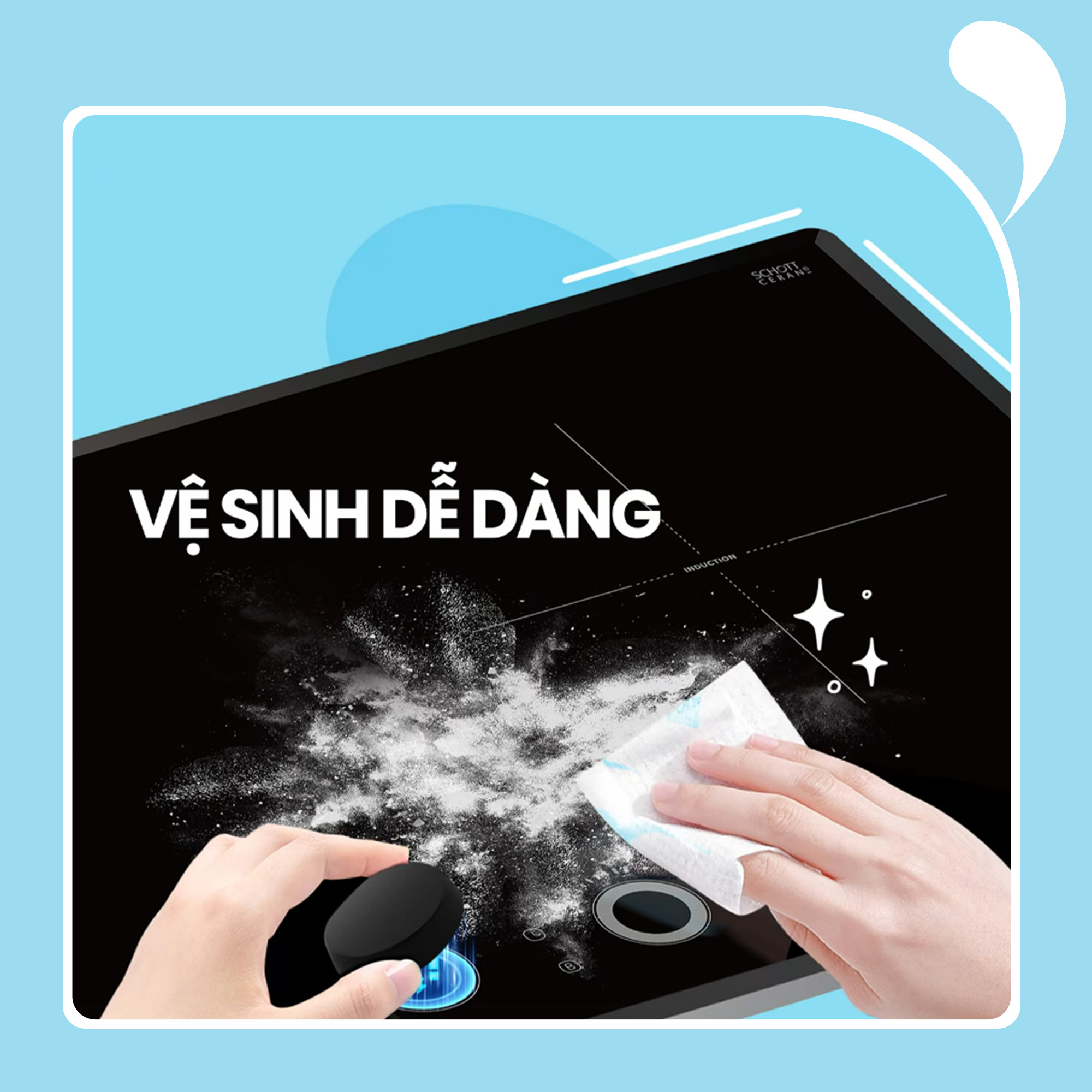 Cách vệ sinh bếp từ Comfee sạch bóng kin kít như mới mua