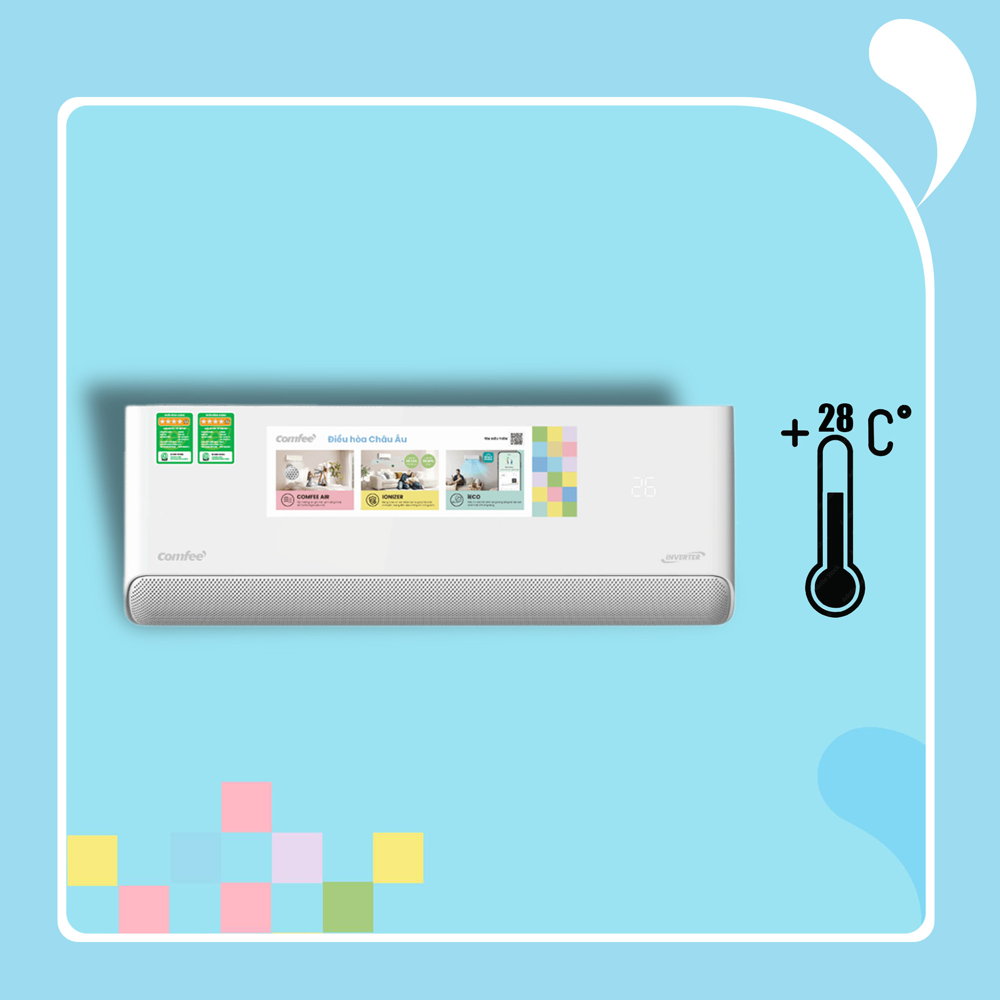 Giải đáp bật điều hoà 28 độ có tốn điện không cùng Comfee